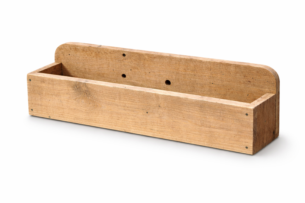 Wall Mounted Rough Sawn Garden Trough | Rustic Wooden Planter